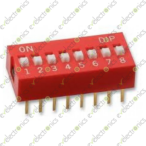 8 Positions 8-Bit DIP Switch 2.54mm DIP-16 in Pakistan
