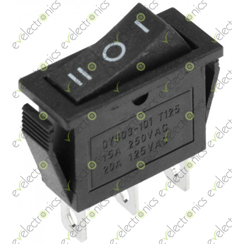 3 Position 15A 30x13mm Rocker Switch 3 Pin (ON-OFF-ON) QY603-101 T125 ...