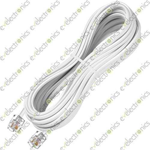 RJ11 RJ-11 6P4C Male to Male Telephone Extension Cord 4-Pin 5M in Pakistan