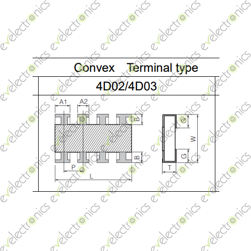 10K Ohm 103 4D03 8P4R 5% 1/16W 0603x4 Chip Resistor Array in Pakistan