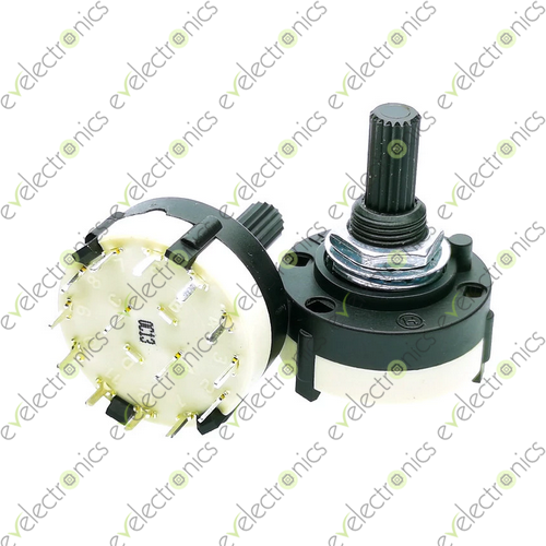 2 Pole 6 Position RS26 Panel Mount Rotary Switch in Pakistan
