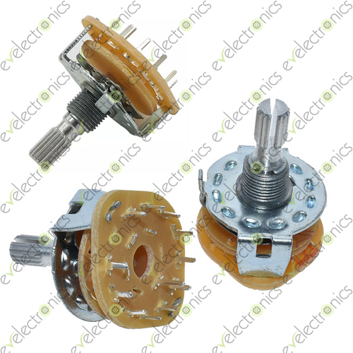 RS25 3P4T 3 Pole 4 Position Mount Rotary Switch Selector in Pakistan