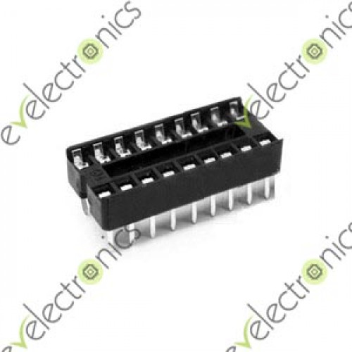 18 Pin Flat Base IC Socket DIP-18 in Pakistan