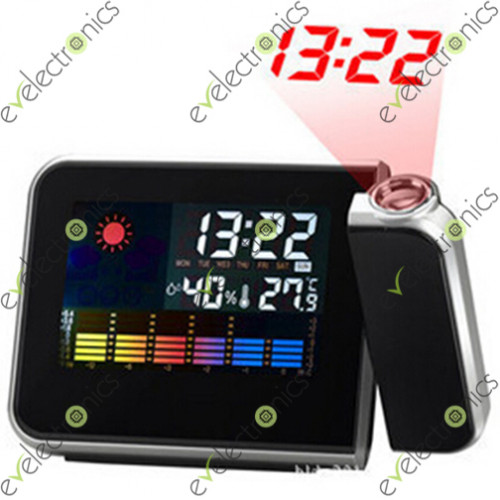 LCD Digital LED Projector Projection Alarm Clock Weather Station ...