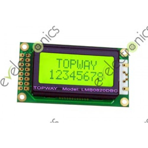 8x2 Green Character Display with Backlight LCD in Pakistan