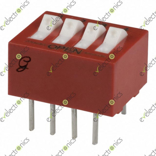 4 positions 4-Bit Rocker Type DIP Switch 2.54mm DIP-8 in Pakistan