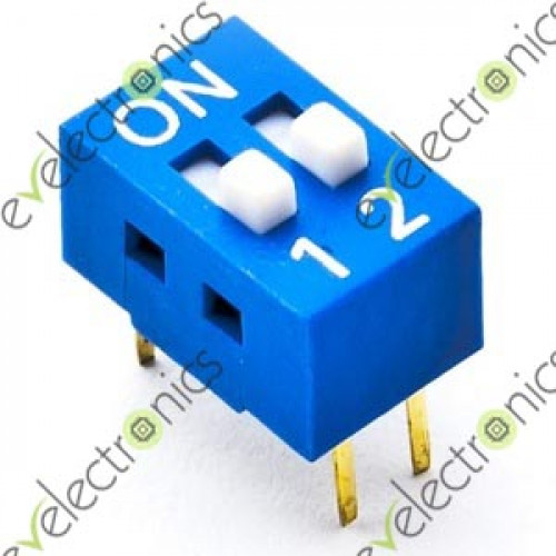 2 positions 2-Bit Slide Type DIP Switch 2.54mm DIP-4 in Pakistan
