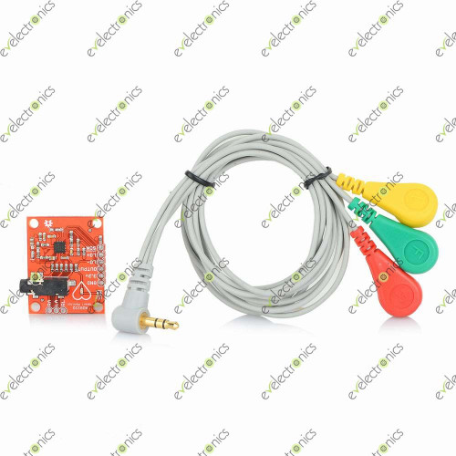 Single Lead AD8232 Double Poles Pulse Heart Rate Monitor ECG Kit in ...